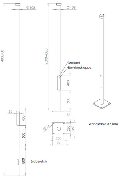 Signalmasten für Ampeln - ROYER Signaltechnik